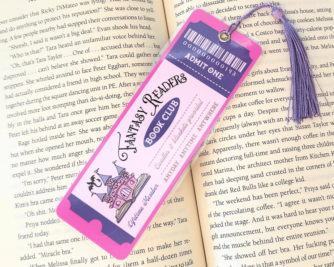 Fantasy Readers Book Club, Handmade Bookmark, Book Lover Bookmark, Book ...