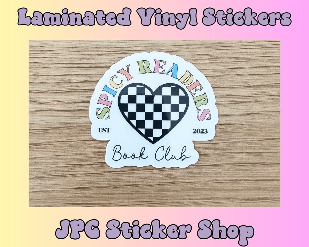 Spicy Readers Book Club, Vinyl Stickers, Kindle Sticker, Book Lover ...