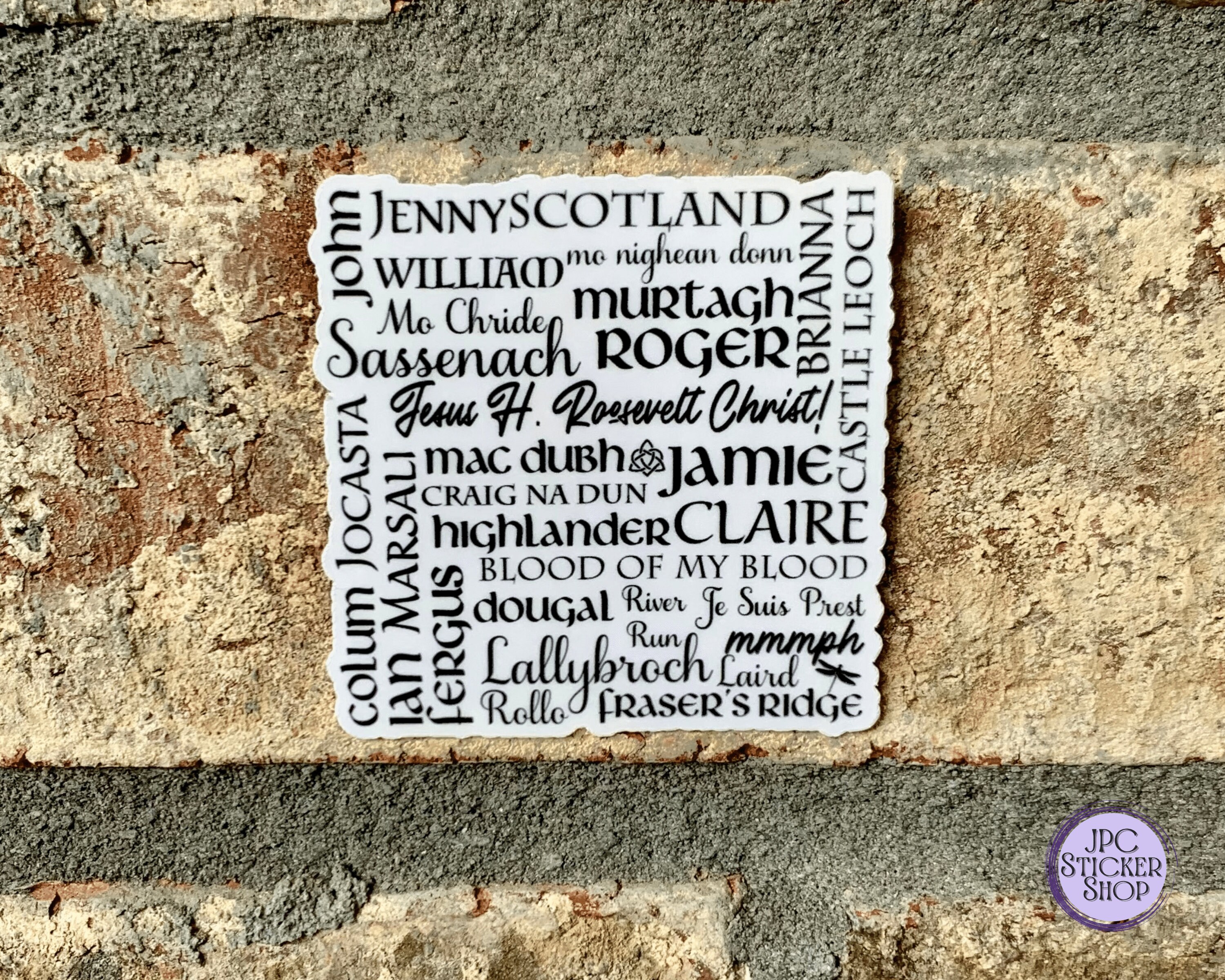 Outlander Vinyl Stickers Sassenach Book Lover Decal - Etsy