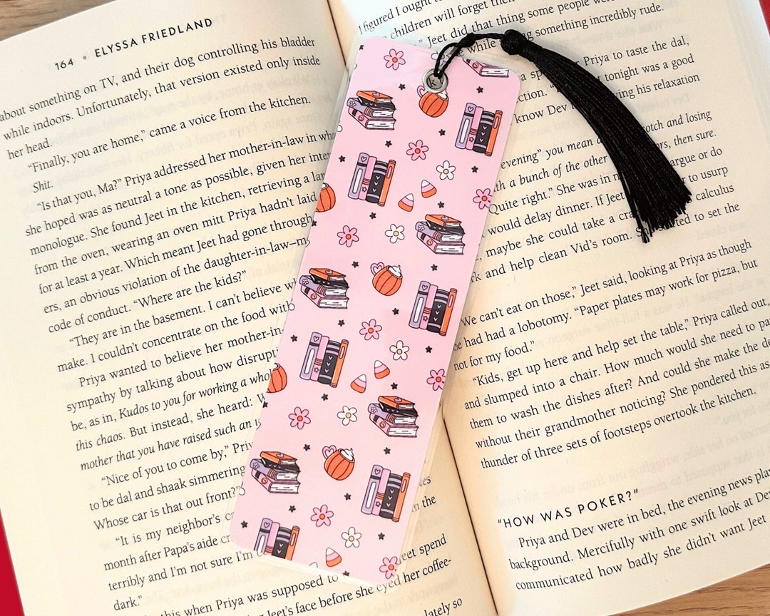 Halloween Bookstack Bookmark, Fall, Handmade Bookmark, Spooky Ghost ...