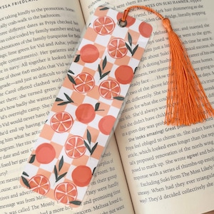 Oranges Bookmark, Handmade Bookmark, Fruit, Bright Bookmark, Book Lover ...