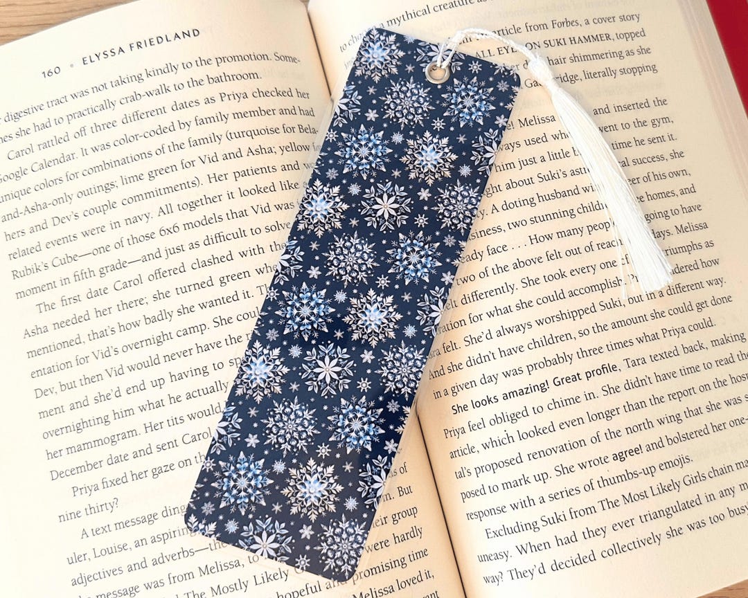 Winter Snowflake, Handmade Bookmark, Winter, Christmas, Book Lover ...
