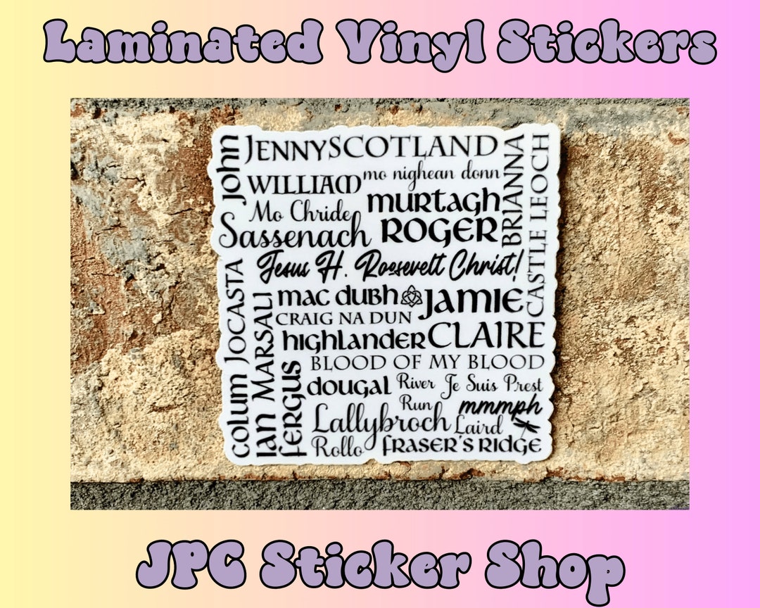 Outlander Vinyl Stickers Sassenach Book Lover Decal - Etsy