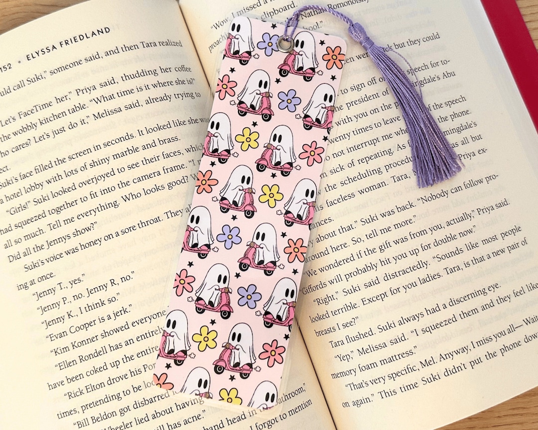 Halloween Retro Ghost Bookmark, Handmade Bookmark, Spooky Ghost ...