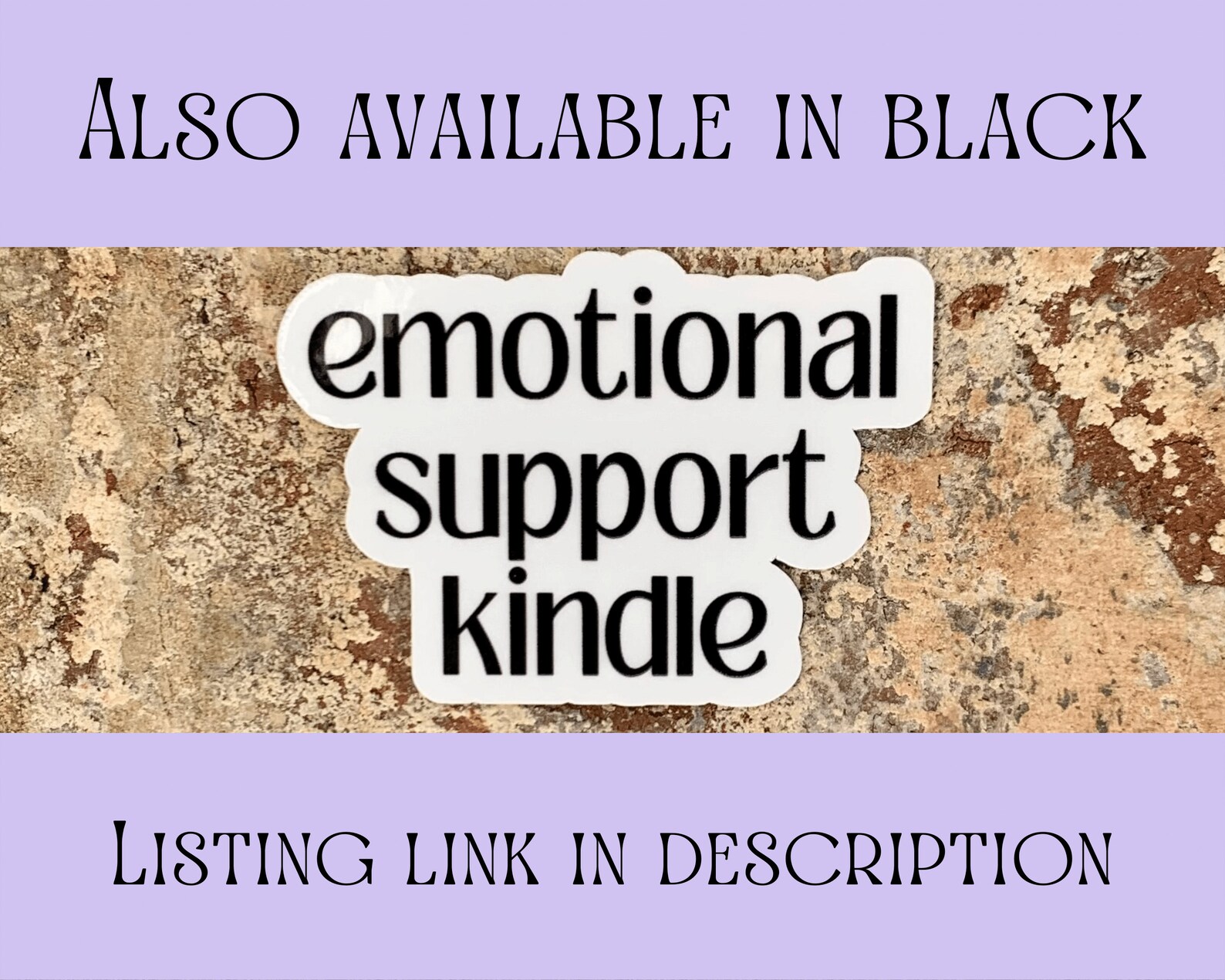 Emotional Support Kindle Vinyl Sticker Stickers for Laptop - Etsy