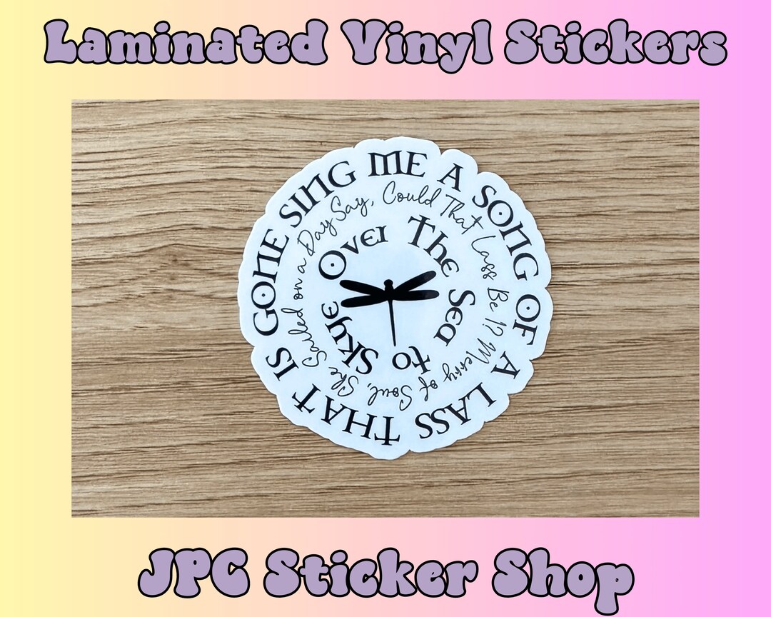 Outlander Song, Outlander Vinyl Sticker, Book Lover Decal, Gift for Her ...