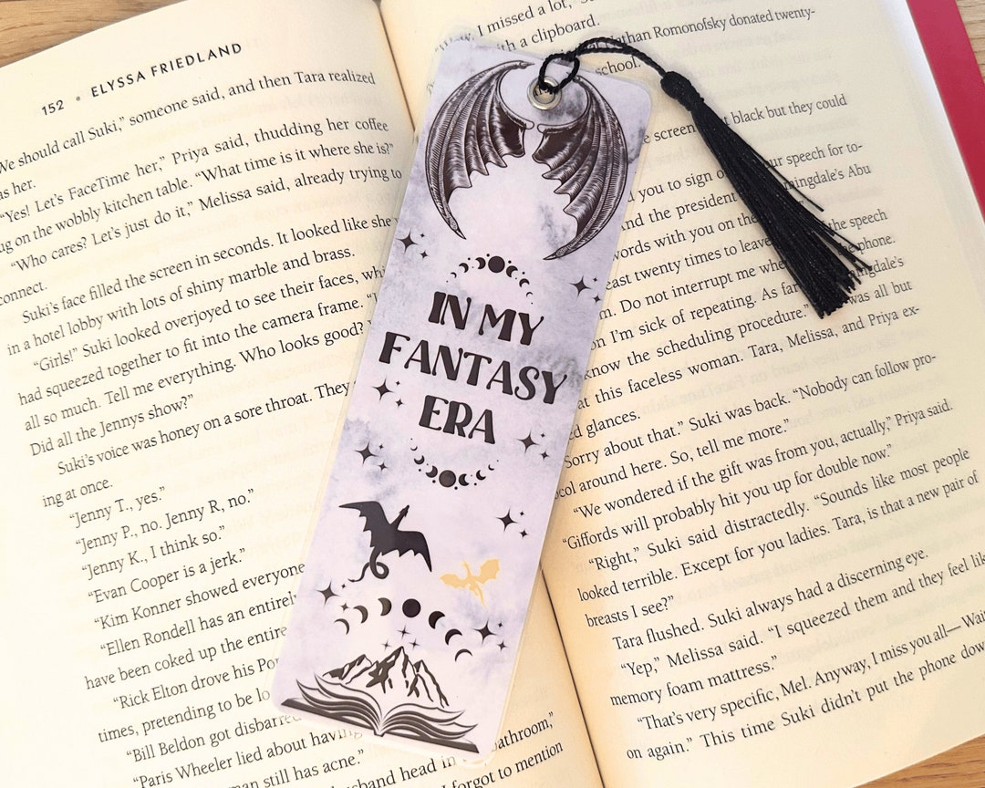 In My Fantasy Era, Fantasy Reader Bookmark, Handmade Bookmark, Dragon ...