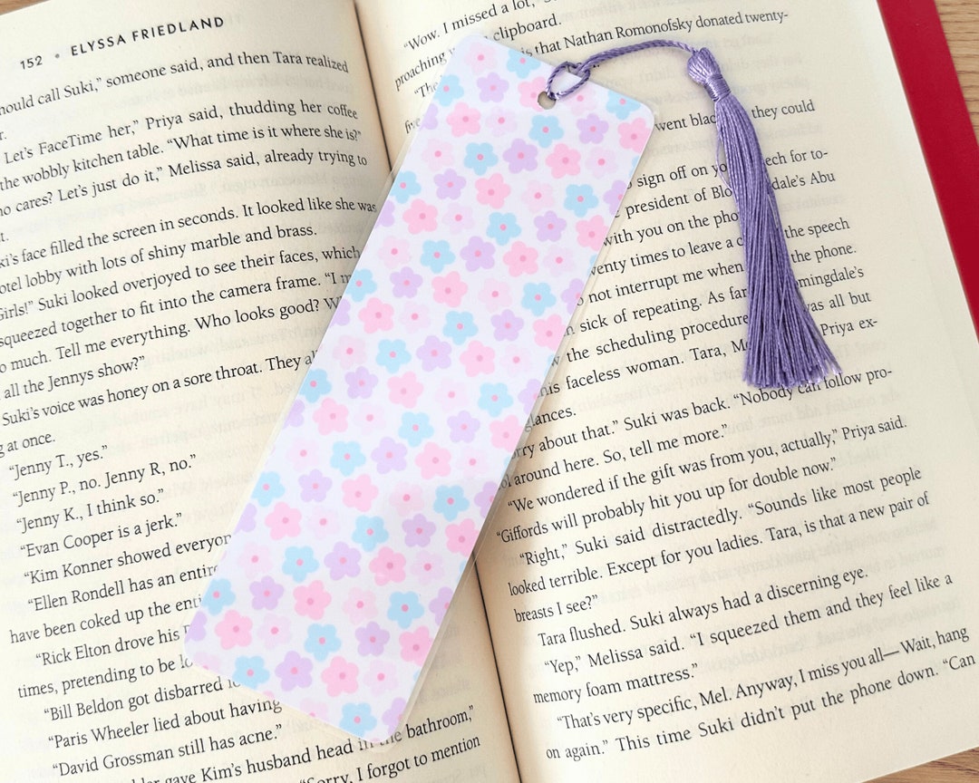 Pastel Spring Flower Bookmark, Handmade Bookmark, Spring Bookmark, Book ...