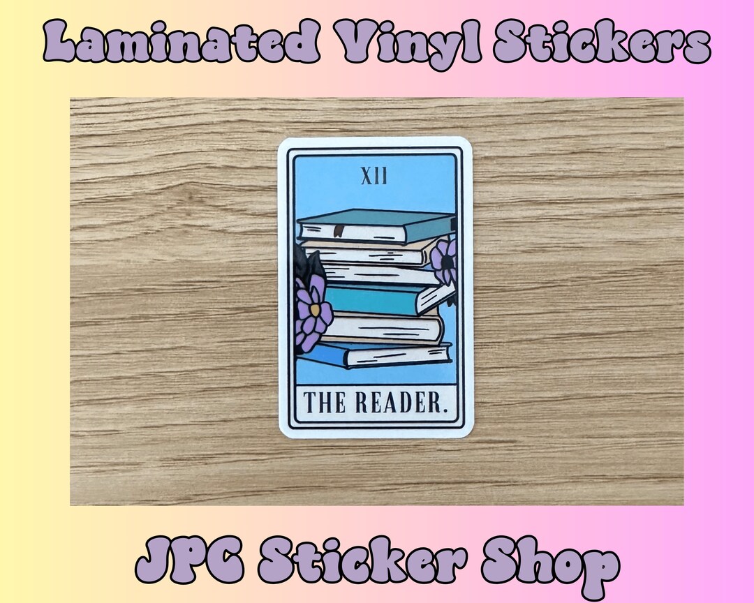 The Reader Tarot Card Sticker, Vinyl Sticker, Kindle Sticker, Book ...