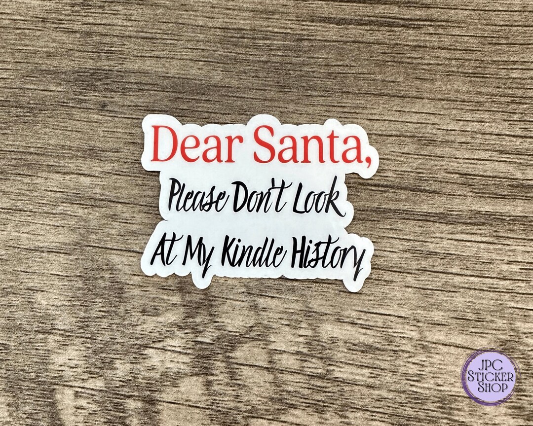 Christmas Bookish Sticker, Bookish Gift, Kindle Sticker, Book Sticker ...