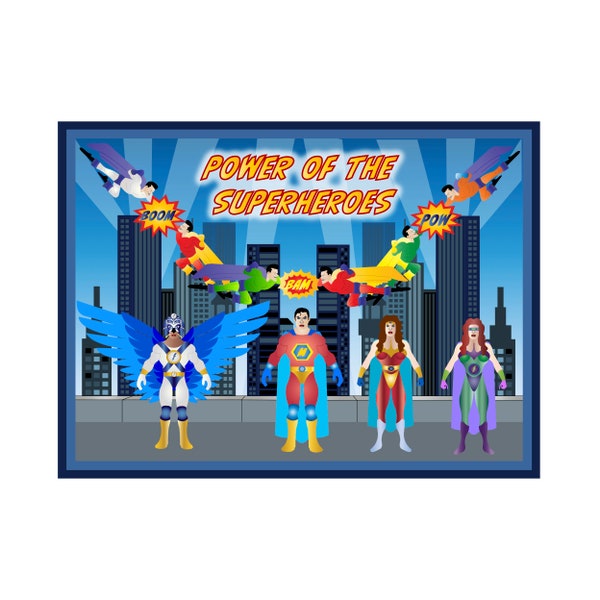 Superhero Posters - Etsy UK