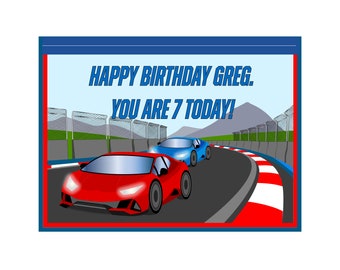 Go Kart Birthday Card Boys Race Car Card Personalised Race - Etsy