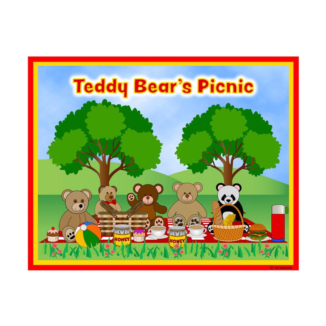 Teddy Bear's Picnic Poster - Etsy