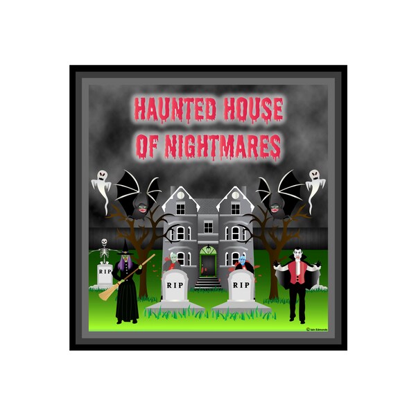 Haunted House Posters - Etsy