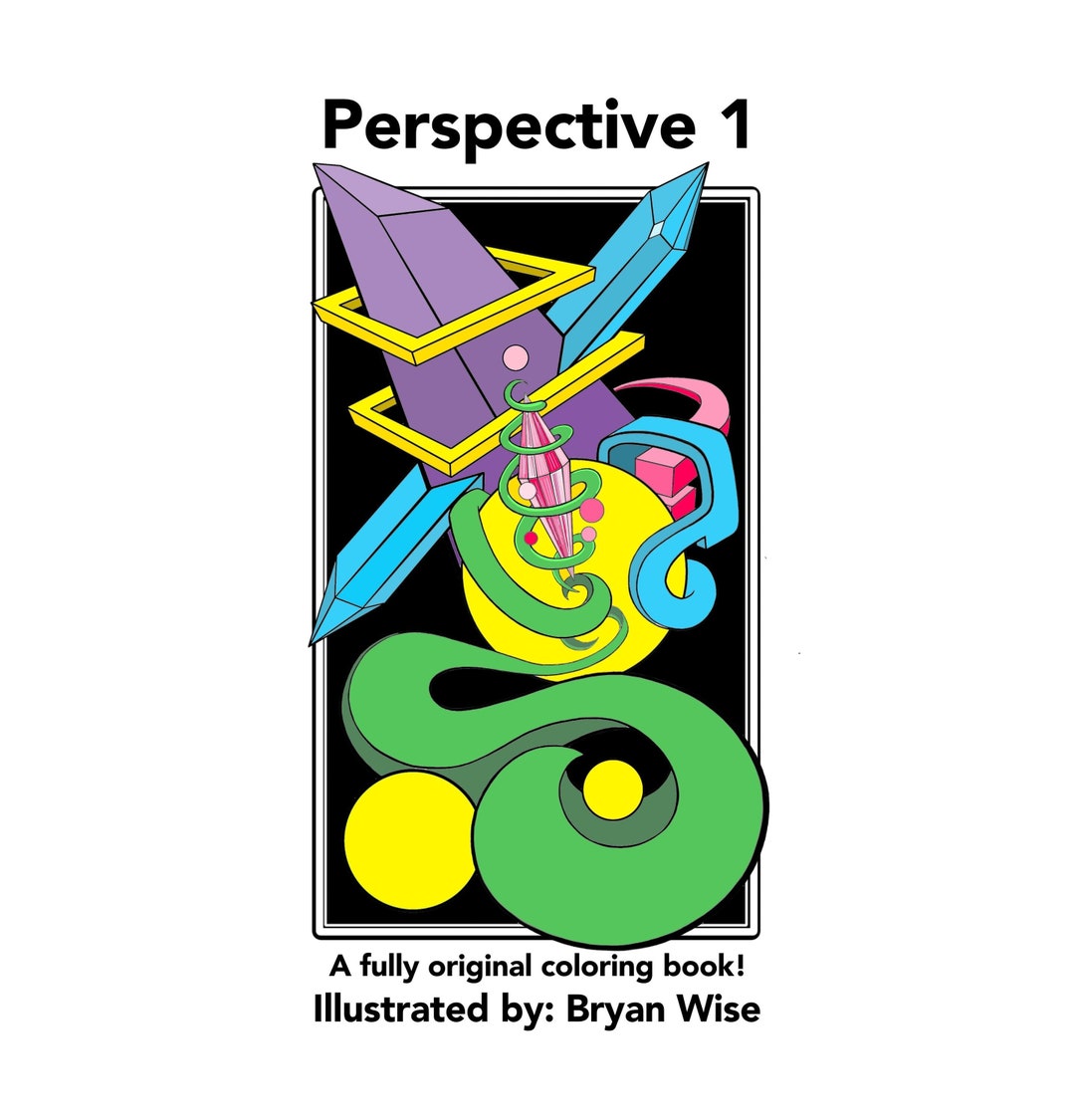 Perspective 1, A Fully Original Coloring Book, First Edition! - Etsy