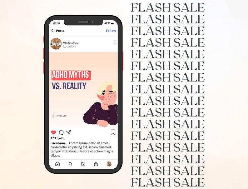 Adhd Instagram Carousals Template Canva ADHD Eductional - Etsy