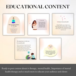 55 Mental Health Templates for Instagram - Mental Health Canva Template ...
