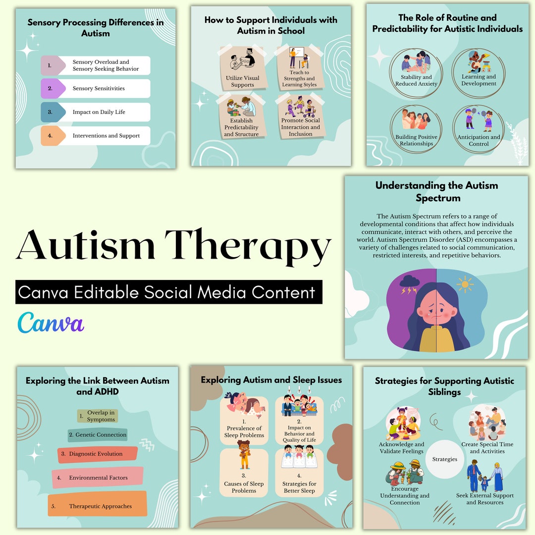 Autism Template, Autism Awareness Instagram Template, Autism Kids ...