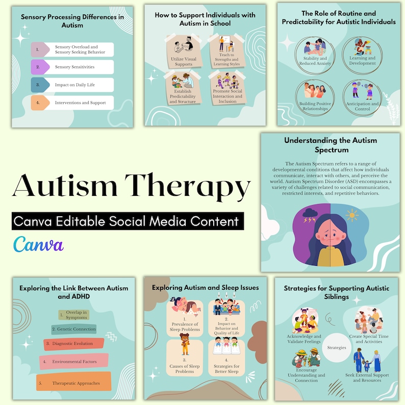 Autism Template, Autism Awareness Instagram Template, Autism Kids ...