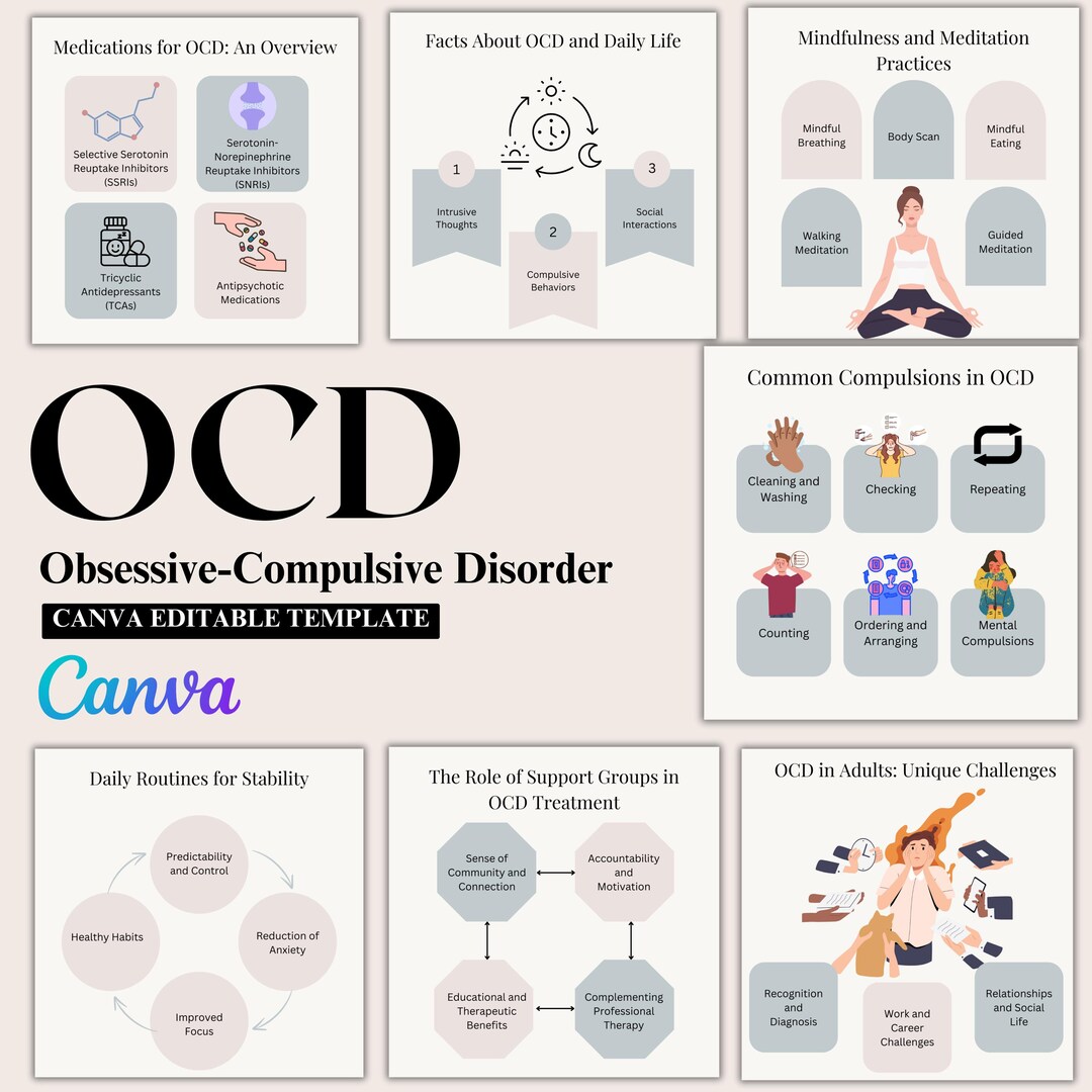 Obsessive-compulsive Disorder | OCD Instagram Post Templates | 50 ...