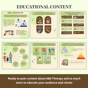 ABA Therapy Templates | Canva Editable ABA Therapy Educational Content ...