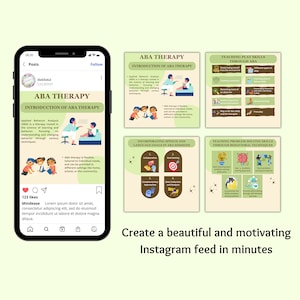 ABA Therapy Social Media Templates | Canva Editable Educational Content ...
