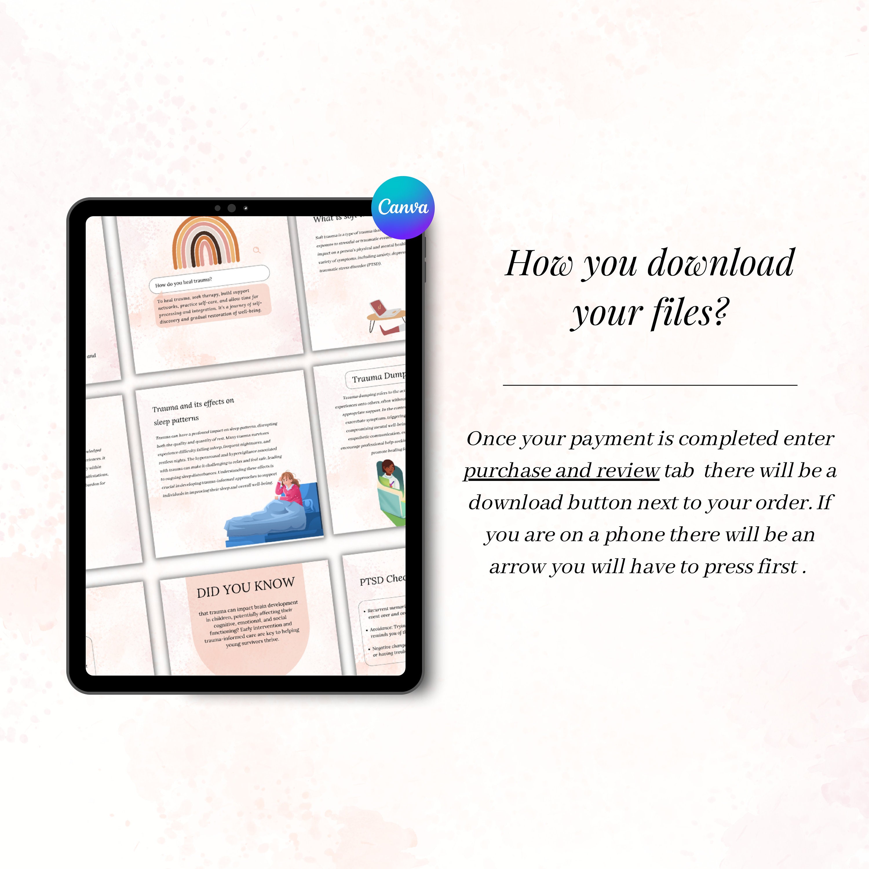 70 Trauma Templates | Canva Editable Trauma Educational Content ...