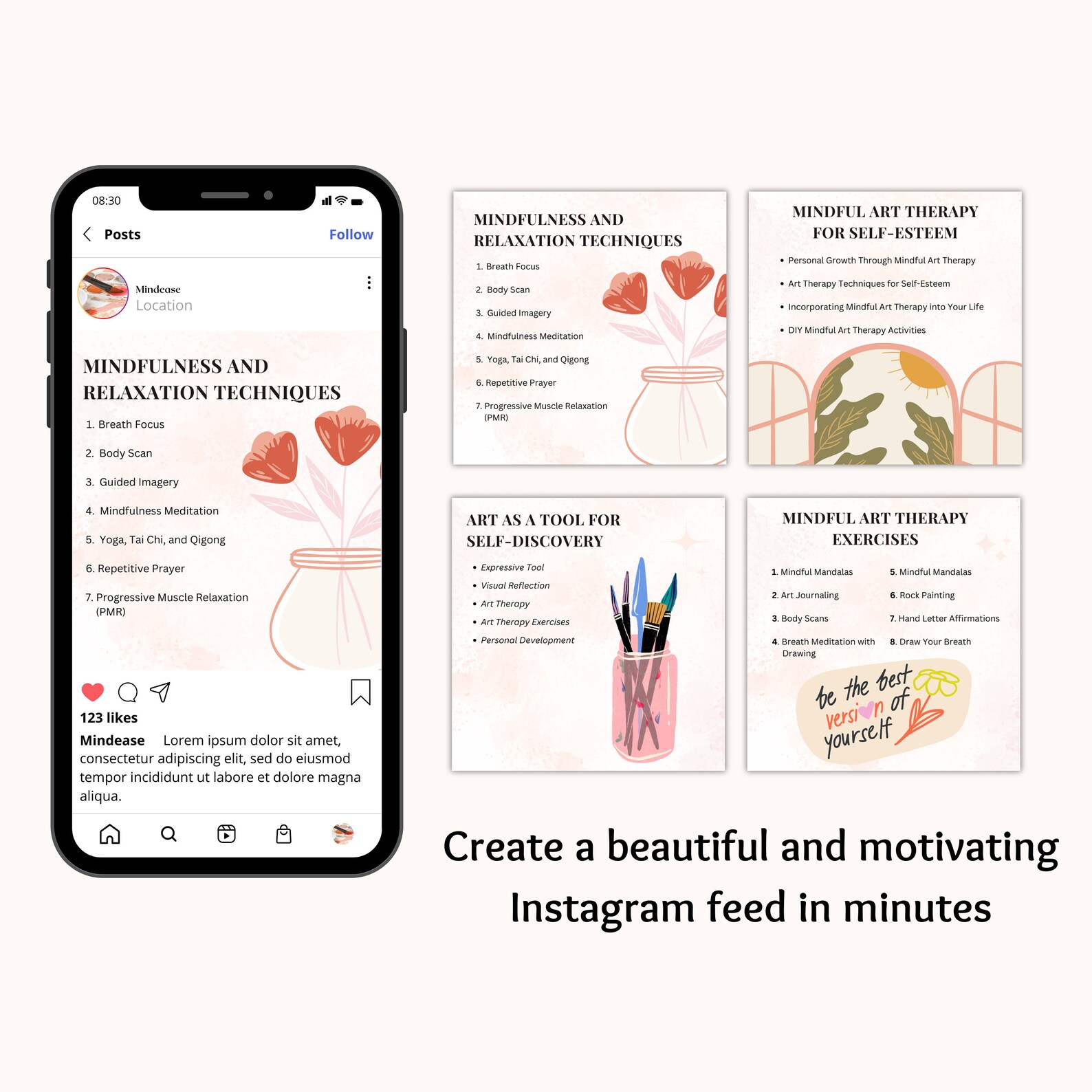 Mindful Art Therapy Instagram Post, Mindfulness Based Art Therapy ...