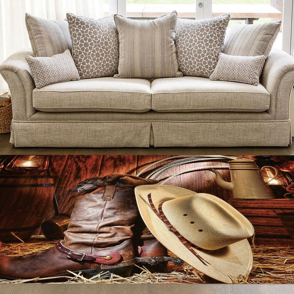 Western Area Rug - Etsy