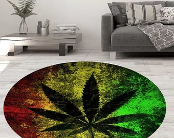 Weed Round Rug - Etsy