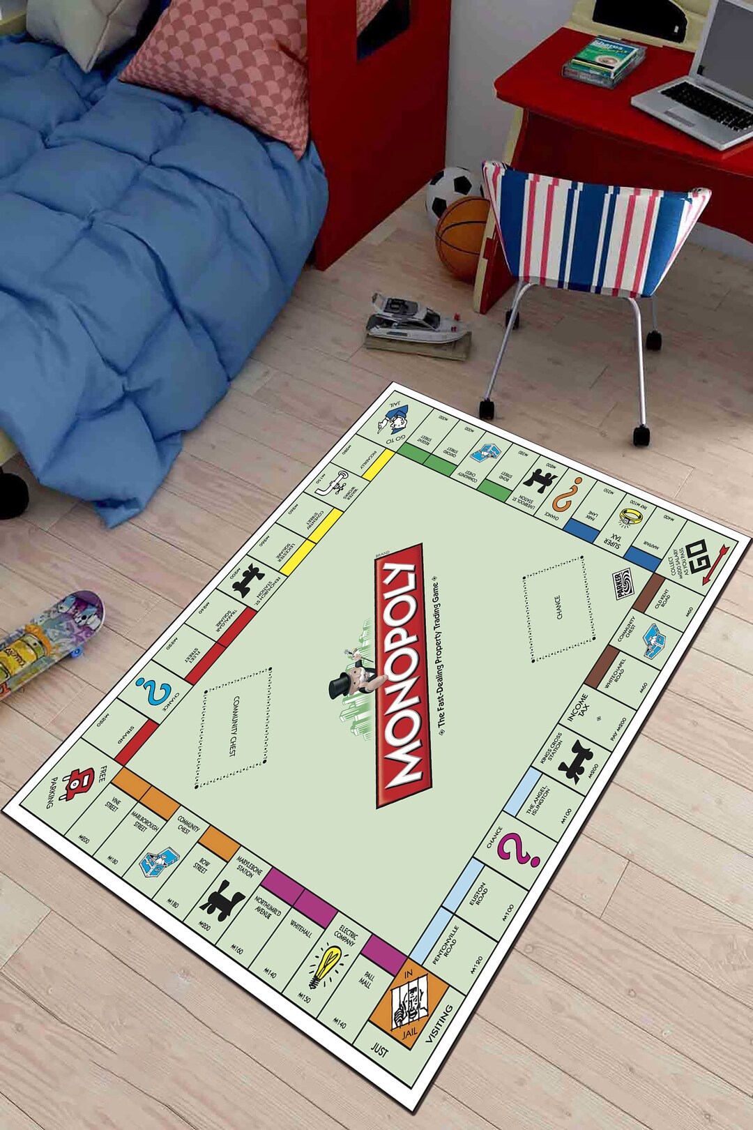 Monopoly Rug Board Game Rug Kids Room Rug Popular Rug for - Etsy