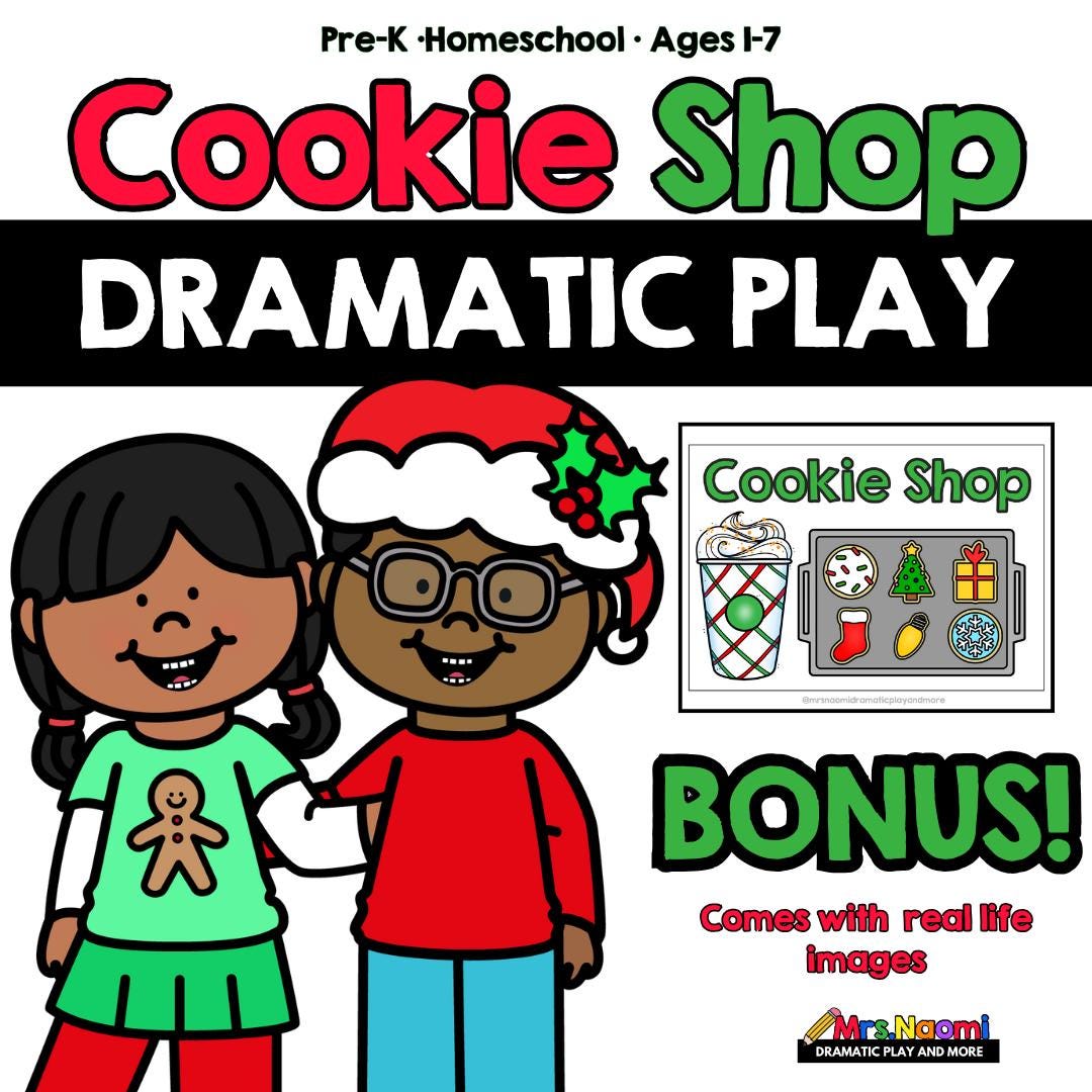 Cookie Shop Dramatic Play Printable for Preschool and Homeschool Ages 1 ...