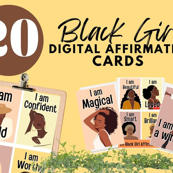 Black Girl Affirmation Cards - Etsy