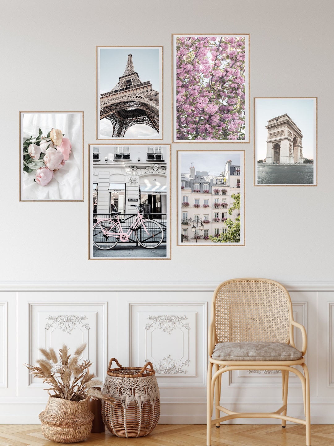 Paris Wall Art, Paris Gallery Wall Set of Six Prints, Digital Download ...