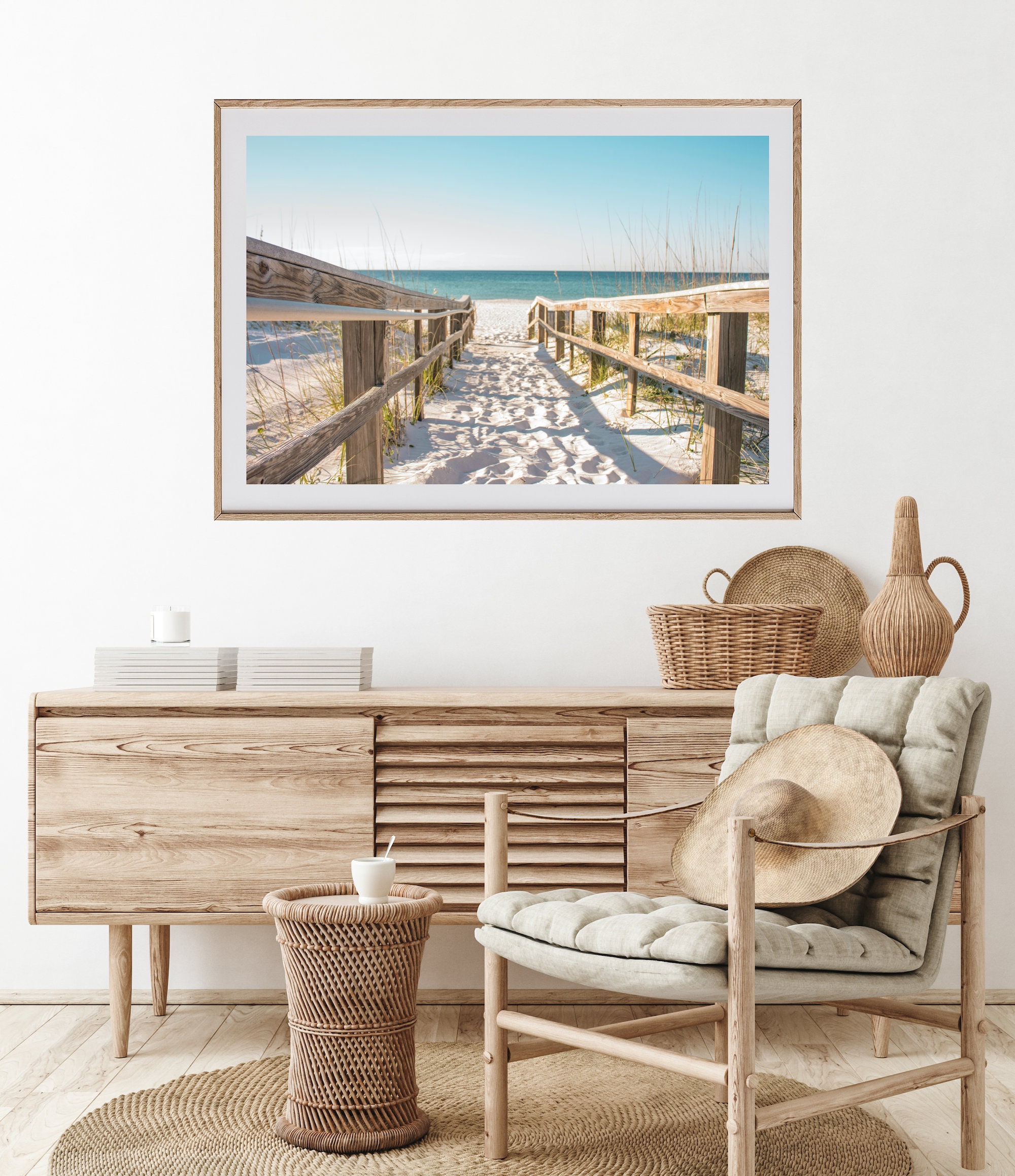 Boho Beach Wall Art, Coastal Digital Print, Neutral Beach Photography ...