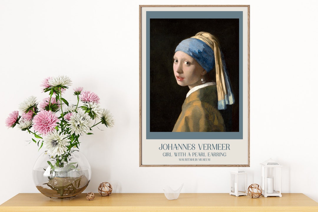 Girl With a Pearl Earring, Vintage Print, Digital Download, Johannes ...