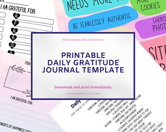 Daily Gratitude Journal Template - Etsy