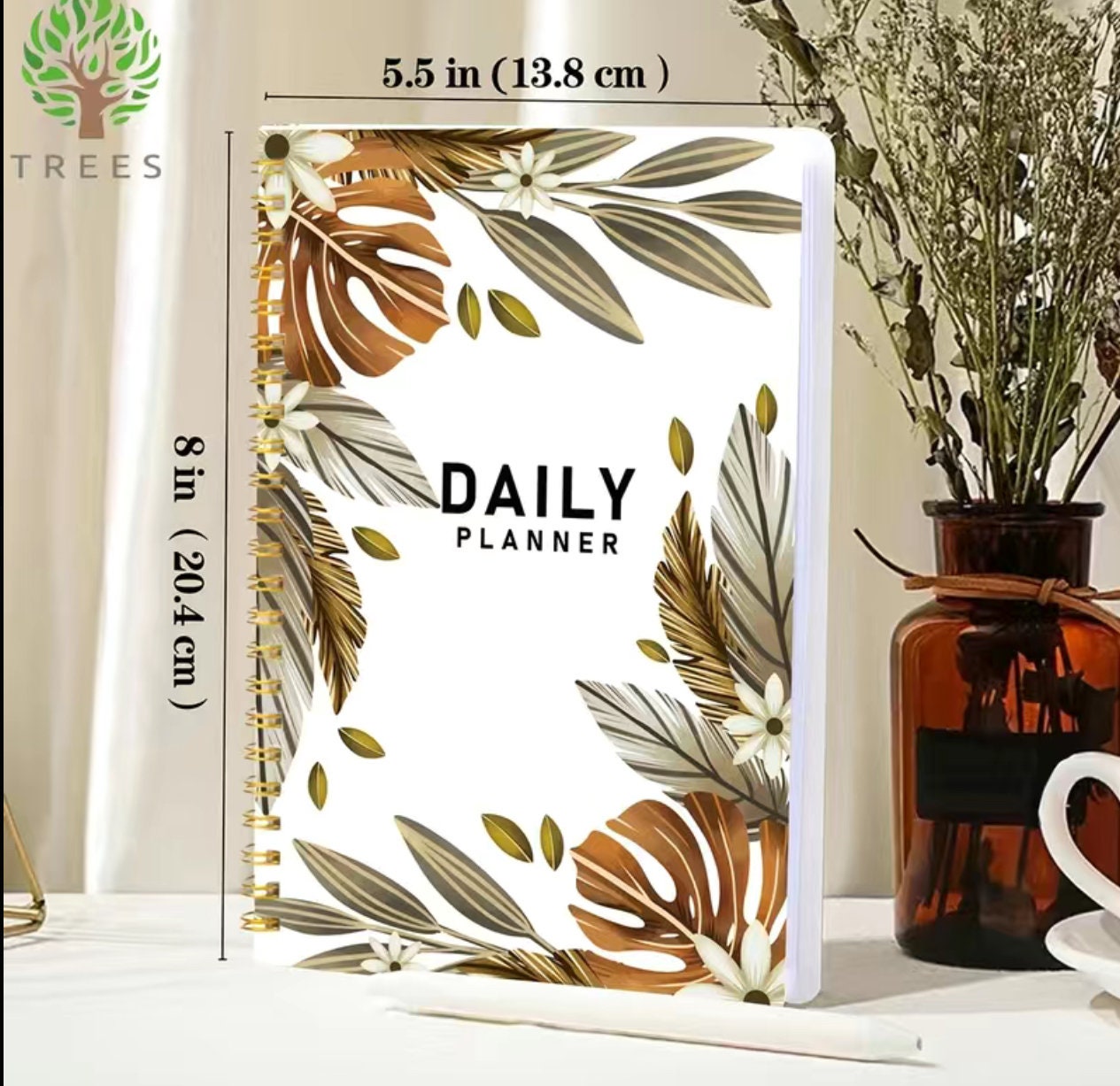 Trees 1pc Daily to Do List Notebook Spiral Undated Schedule Planner ...