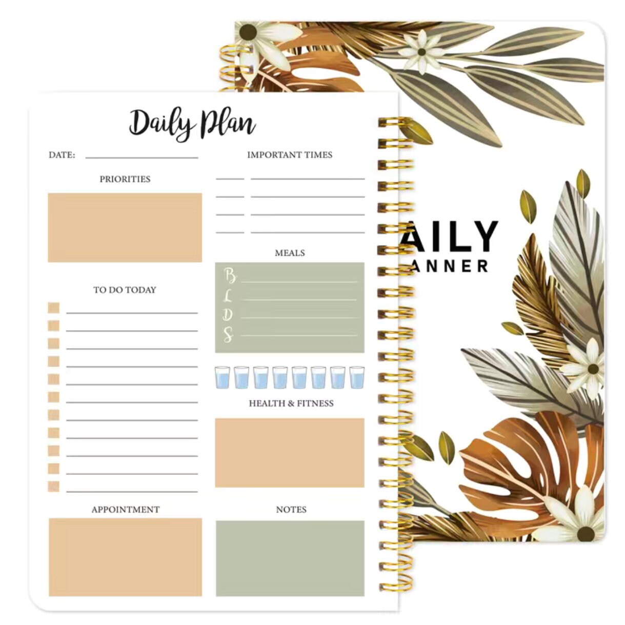 Trees 1pc Daily to Do List Notebook Spiral Undated Schedule Planner ...