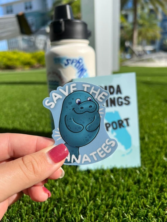 Save the Manatees Sticker Decal - Etsy
