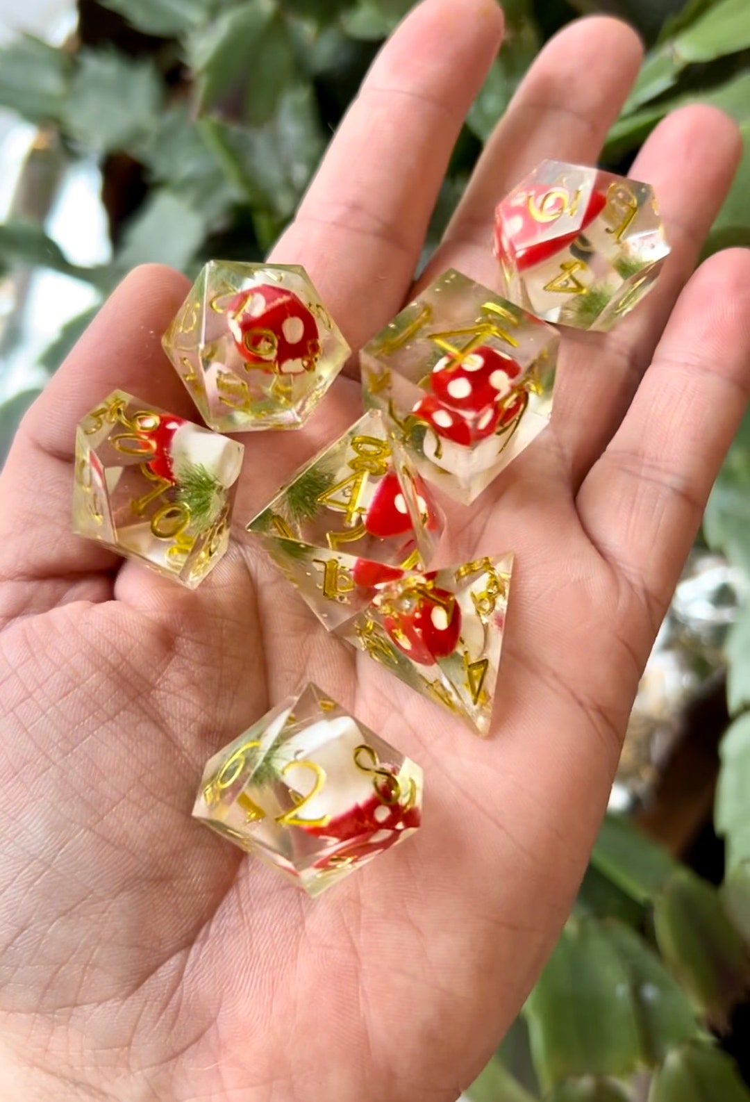 Resin Mushroom DND Dice - Etsy