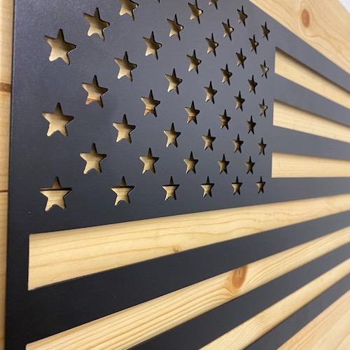 Galvanized Steel American Flag - Etsy
