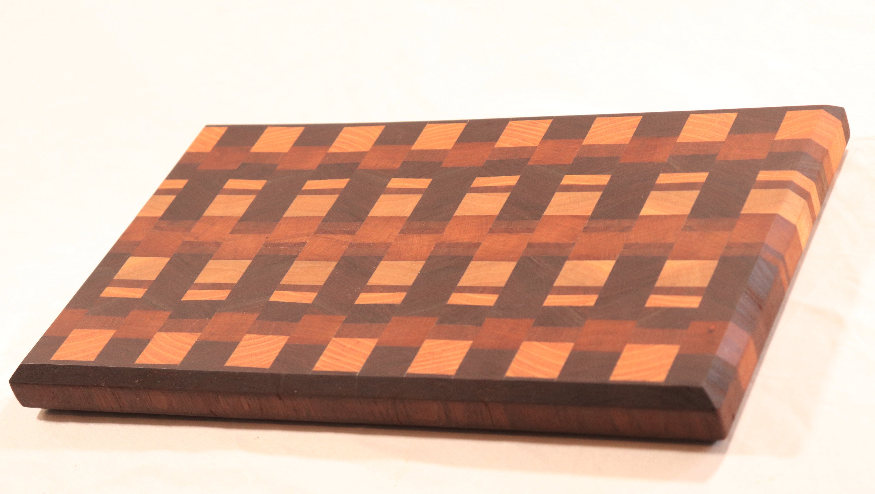 Large End Grain Pattern Thick Hardwood Chopping Block Cutting Board ...