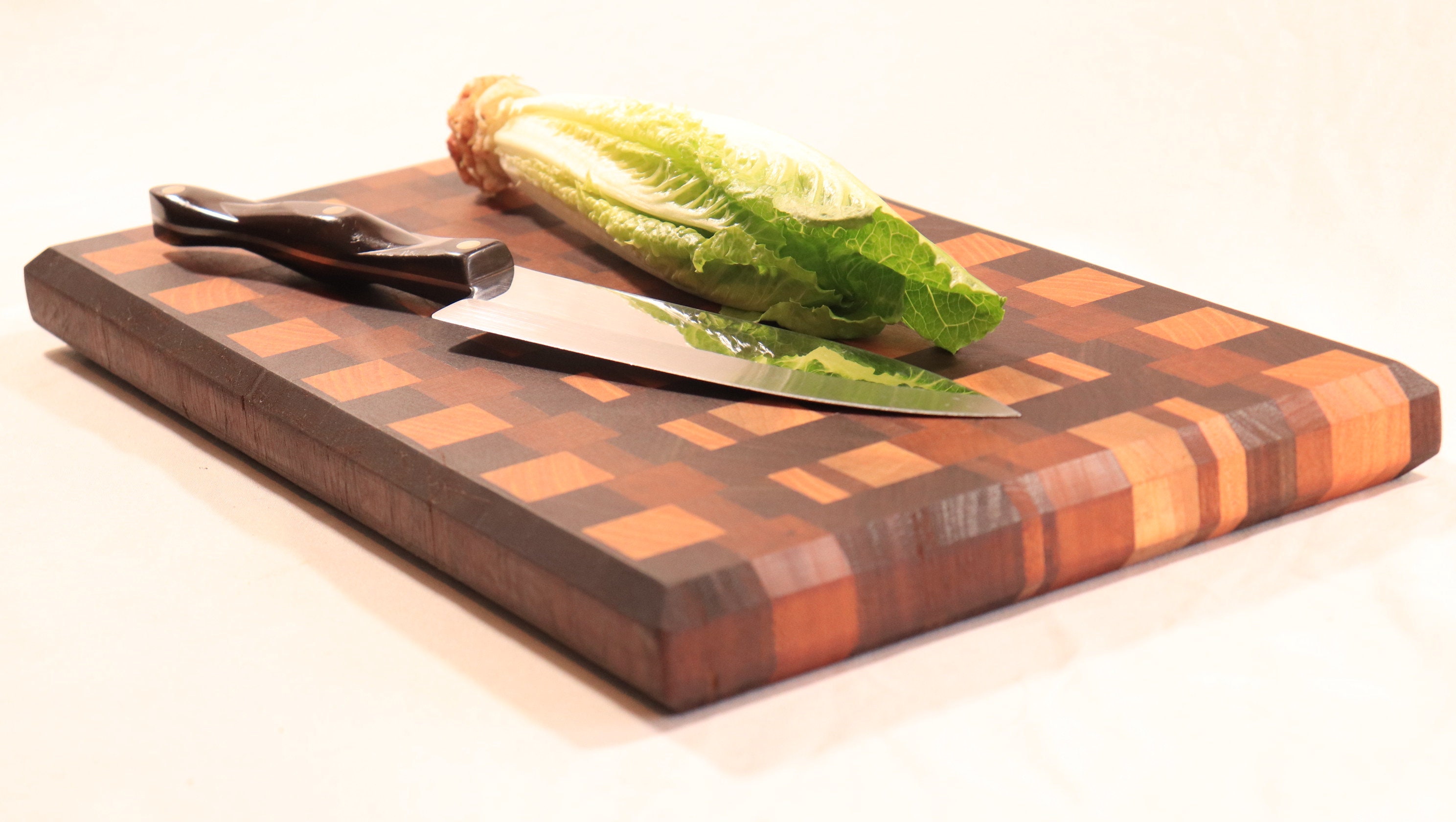 Large End Grain Pattern Thick Hardwood Chopping Block Cutting Board ...