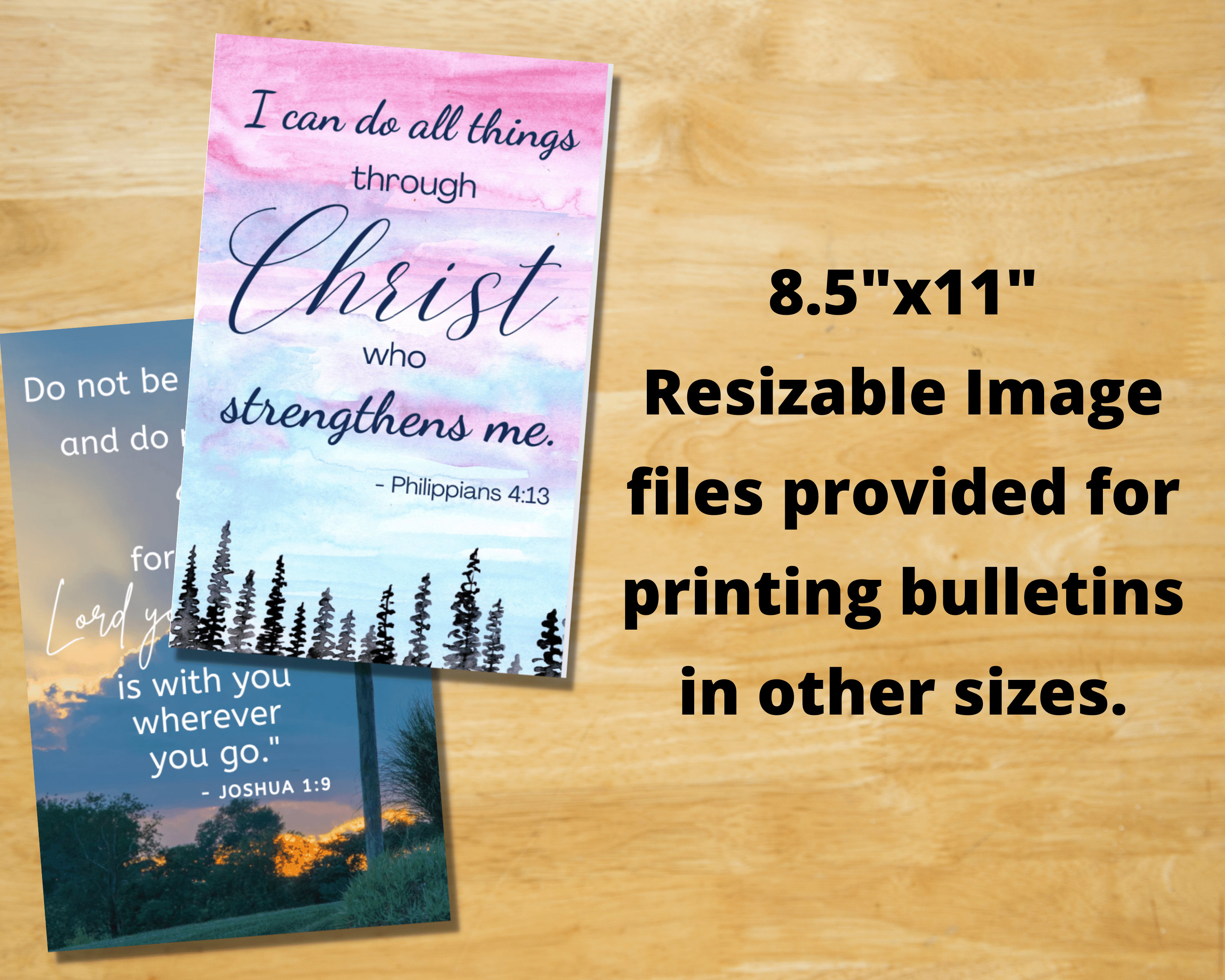 Printable Church Bulletin Covers - General Use Set 2 - Multiple Sizes ...