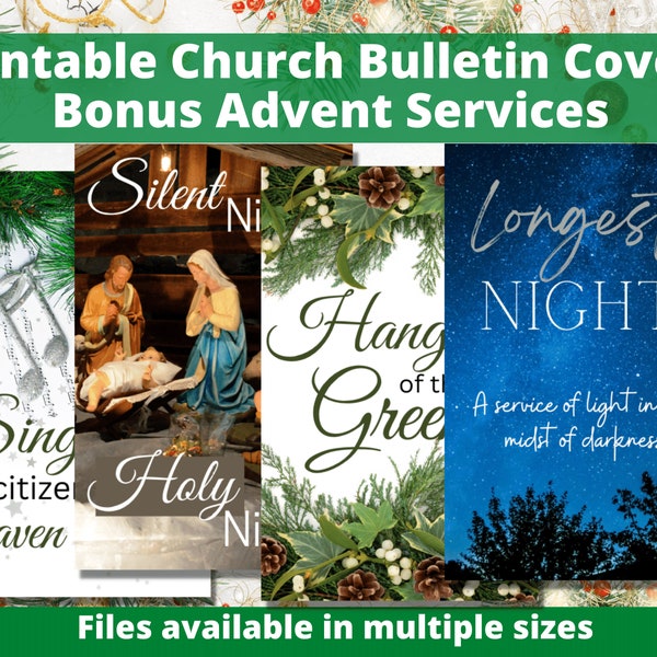 Christmas Church Bulletin Clip Art - Etsy