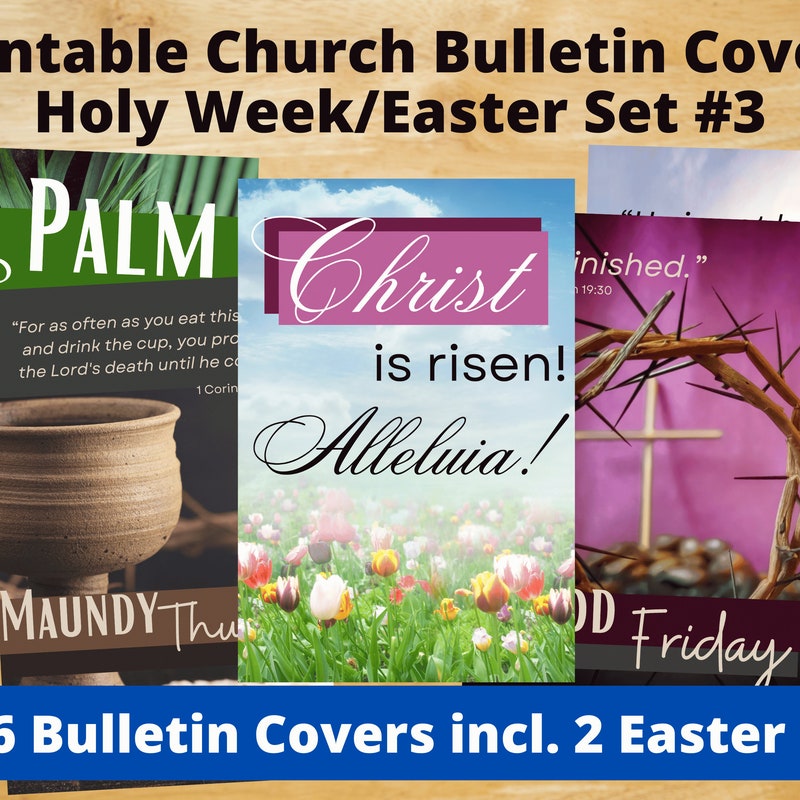 Easter Church Bulletin Covers - Etsy
