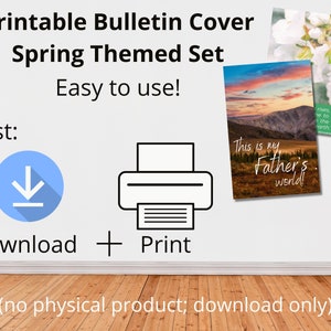Printable Church Bulletin Covers - SPRING Theme General Use - Multiple ...