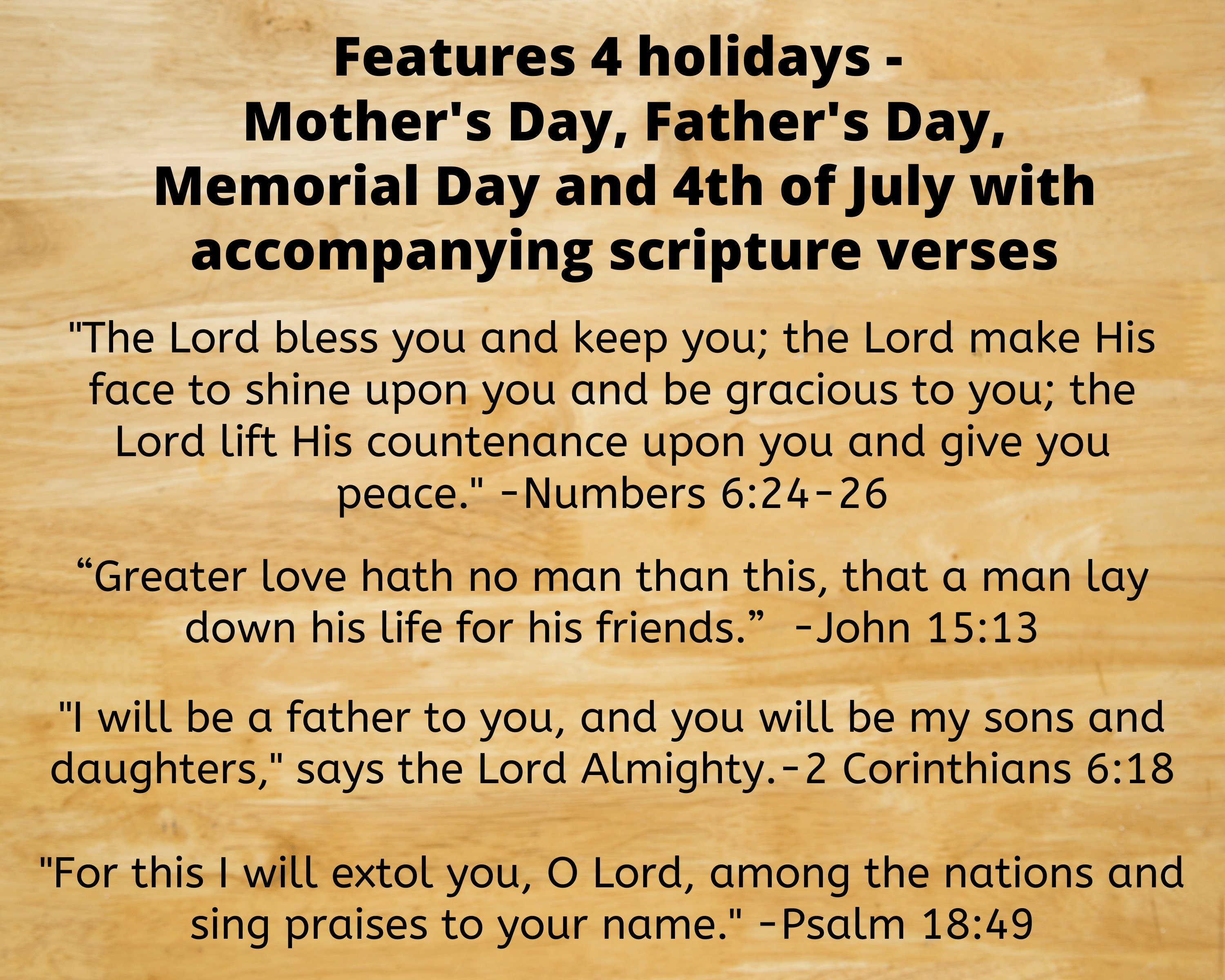 Printable Church Bulletin Covers Holidays Set #2 - Mother's Day, Father ...