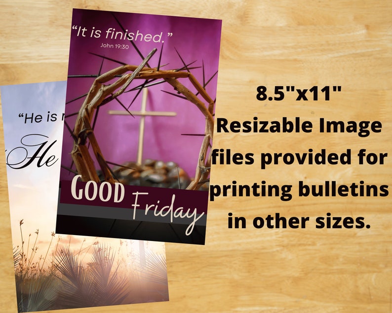 Printable Church Bulletin Covers - Holy Week and Easter Set #3 ...